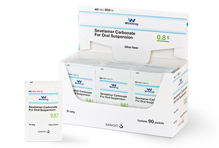 Generic Renvela®, Sevelamer Carbonate Powder Packets 0.8 g: Winthrop US